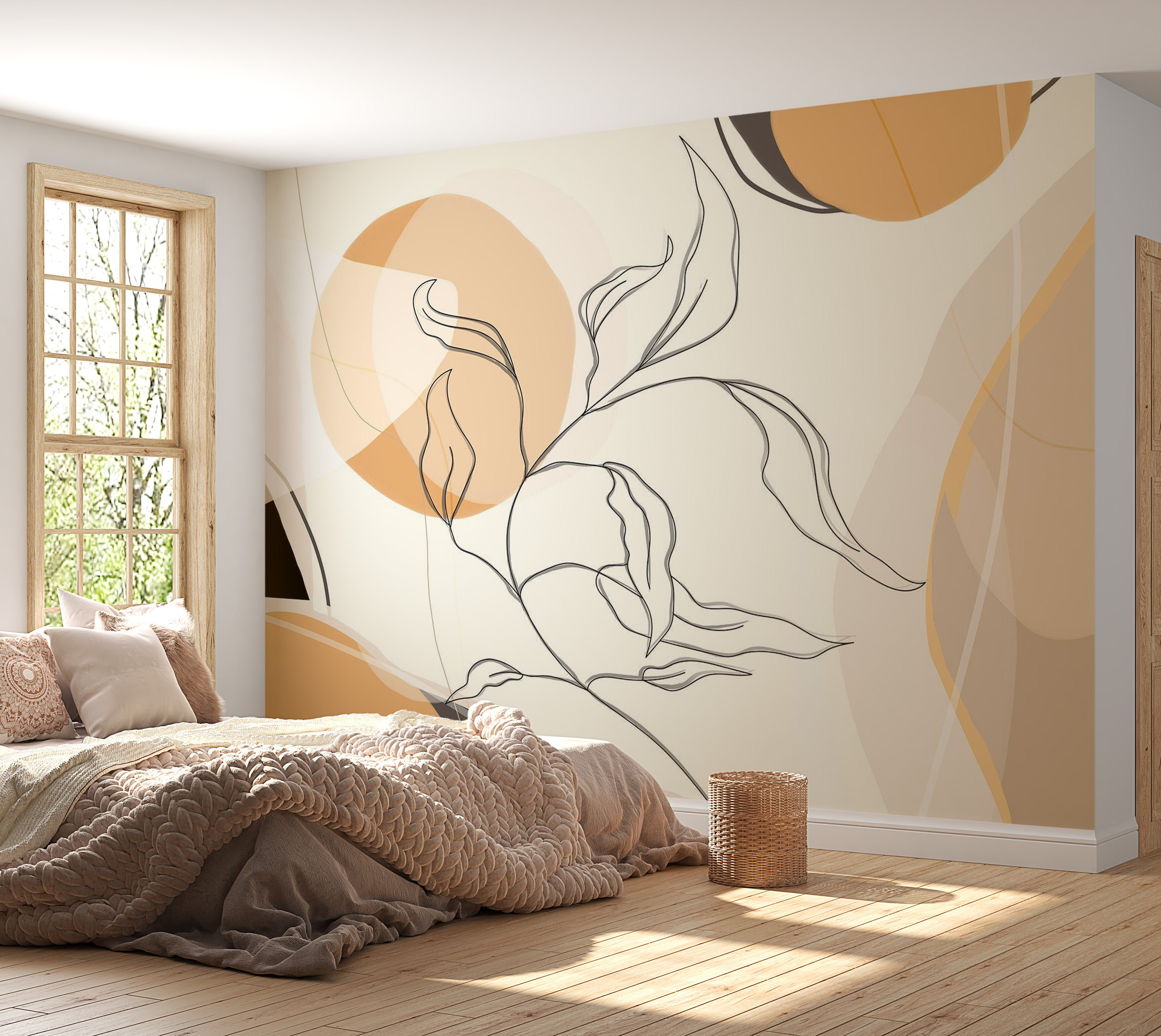 Lark Manor™ Peel & Stick Abstract Wall Mural - Abstract Line Landscape ...