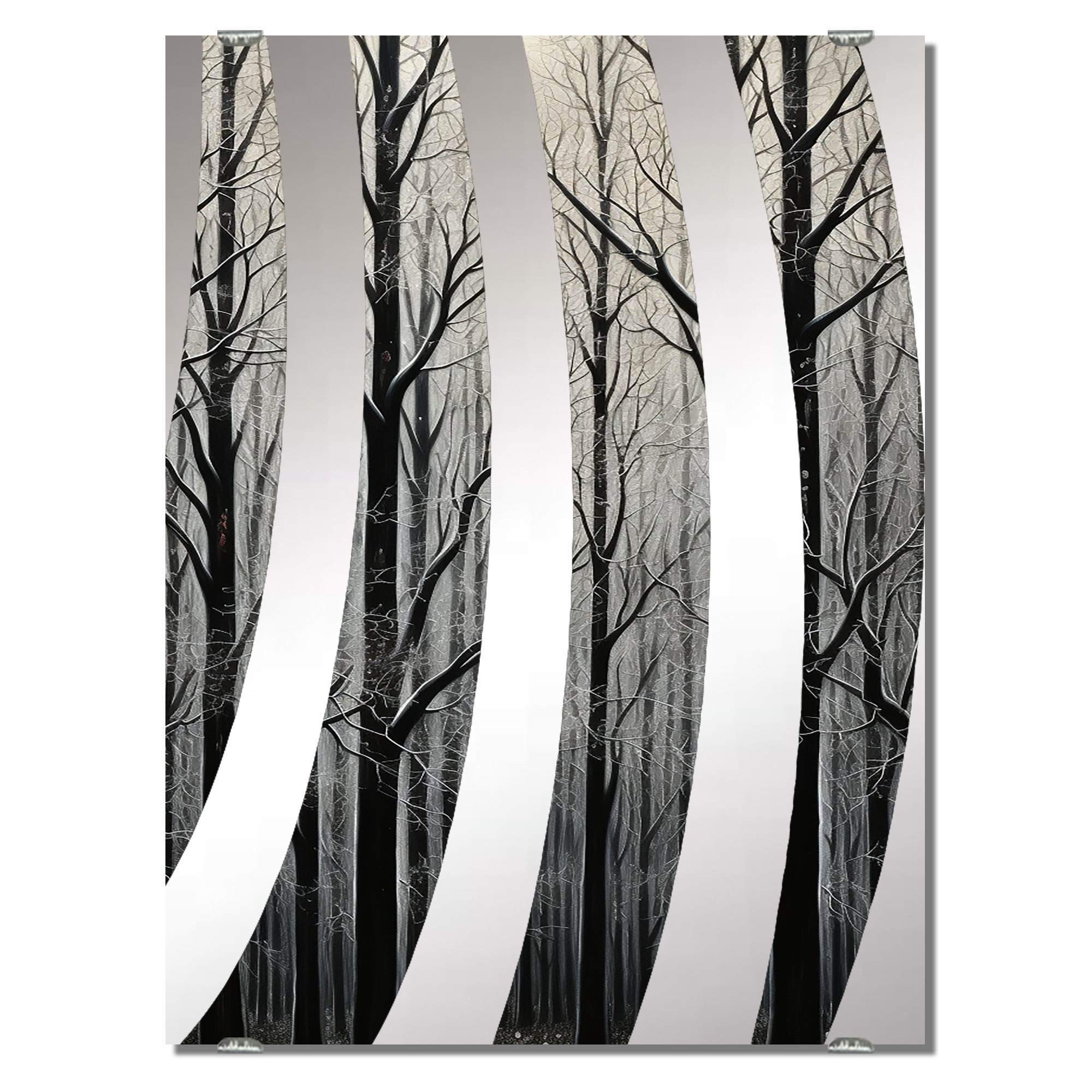 East Urban Home Chamya - Tree Monochrome Mirror Wall Decor MIR136696 ...