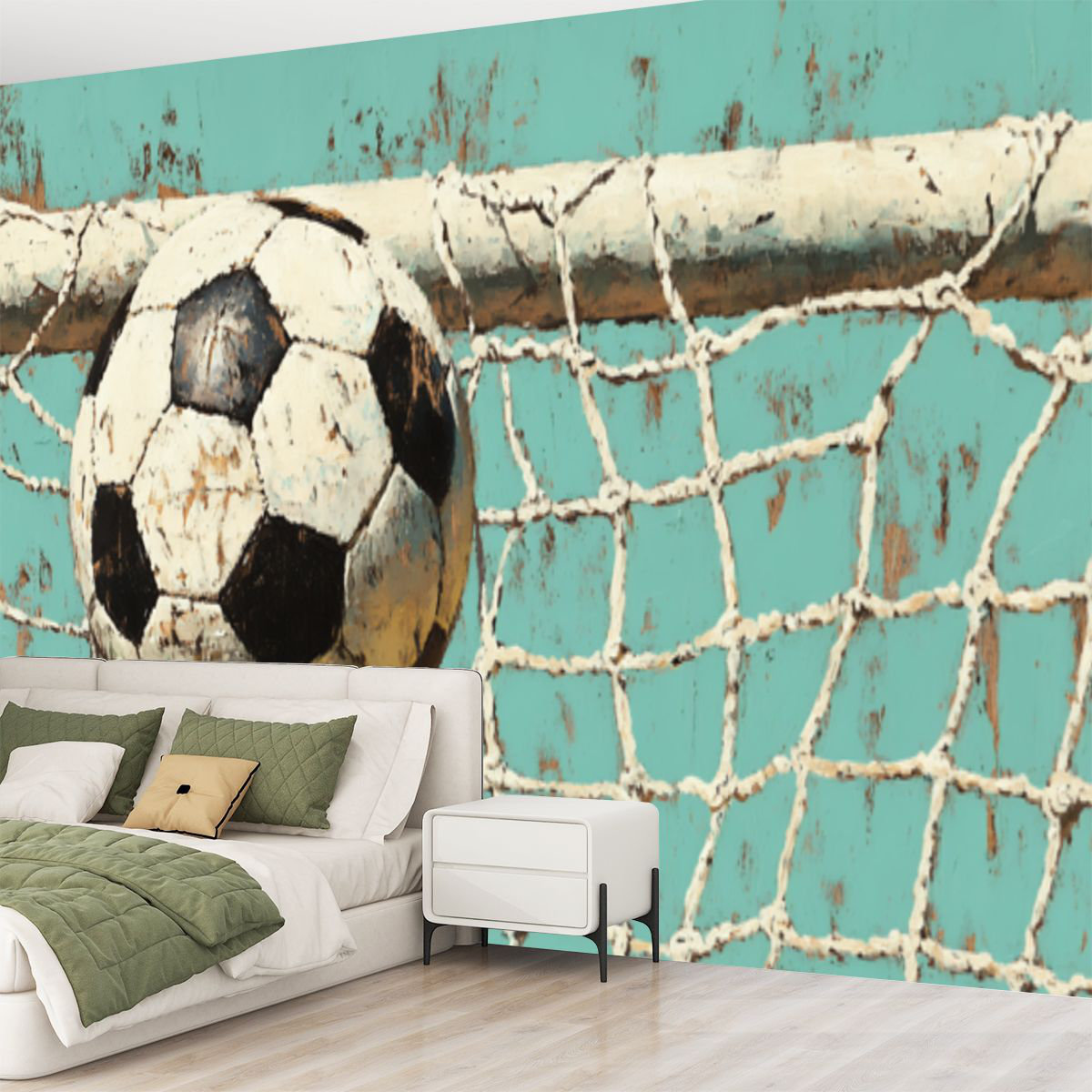 Latitude Run® Peel and Stick Canvas Wallpaper Wall Mural Sports Rustic ...