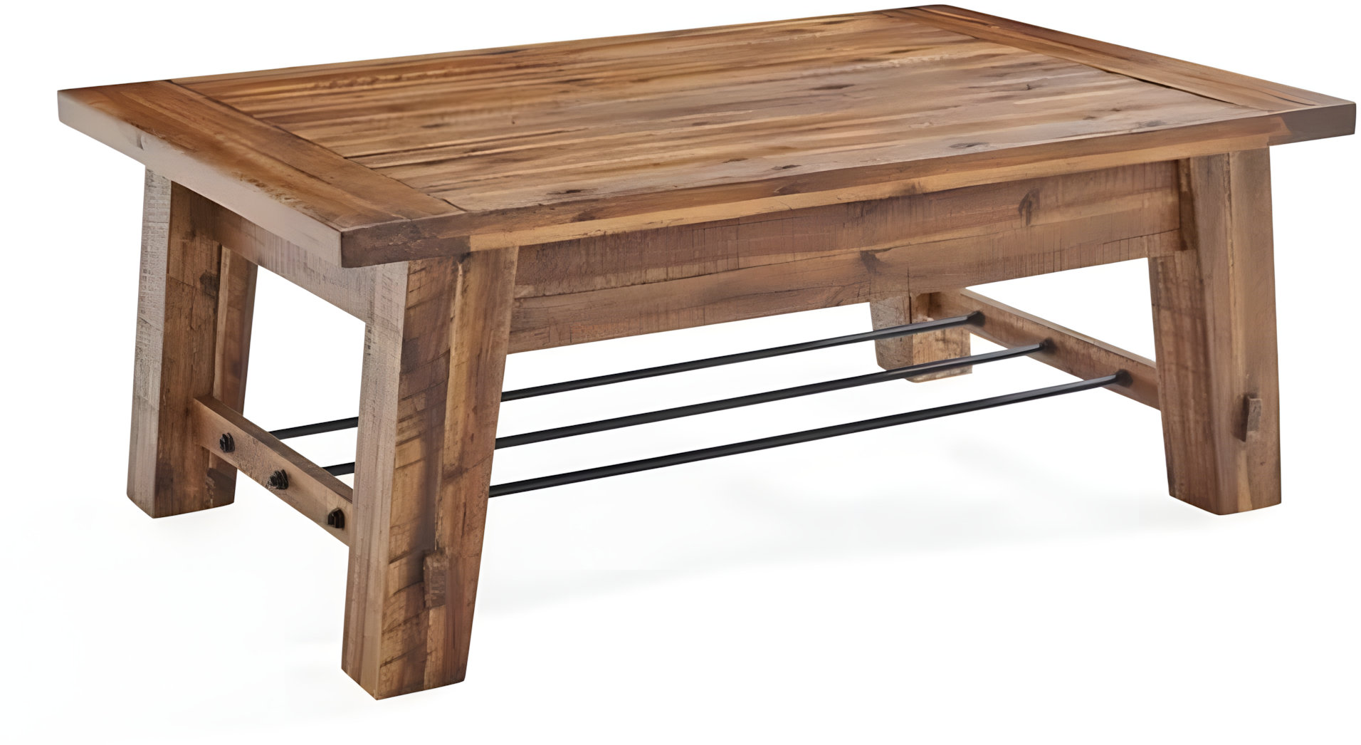 Loon Peak® Durango Solid Acacia Wood Industrial Coffee Table With ...