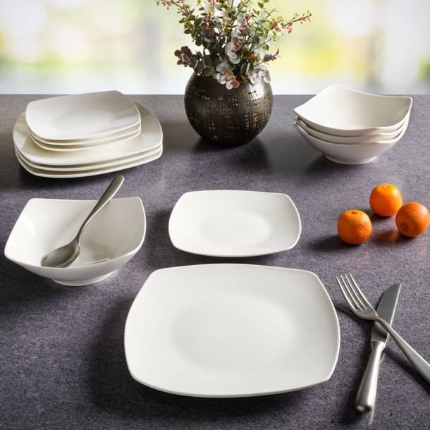 Gibson Home Porcelain China Dinnerware Set - Service for 4 & Reviews ...