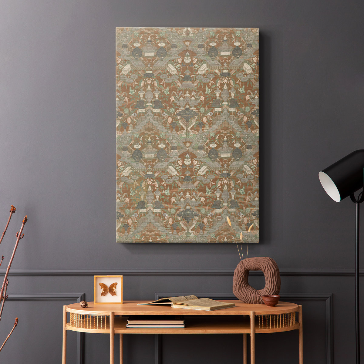 Bungalow Rose Vintage Abstract Print LVI -Gallery Wrapped Cavas | Wayfair