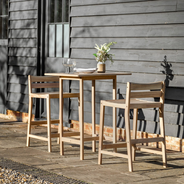 Lark Manor Linda Lark Manor Bar Set with Wood Outer Material | Wayfair ...