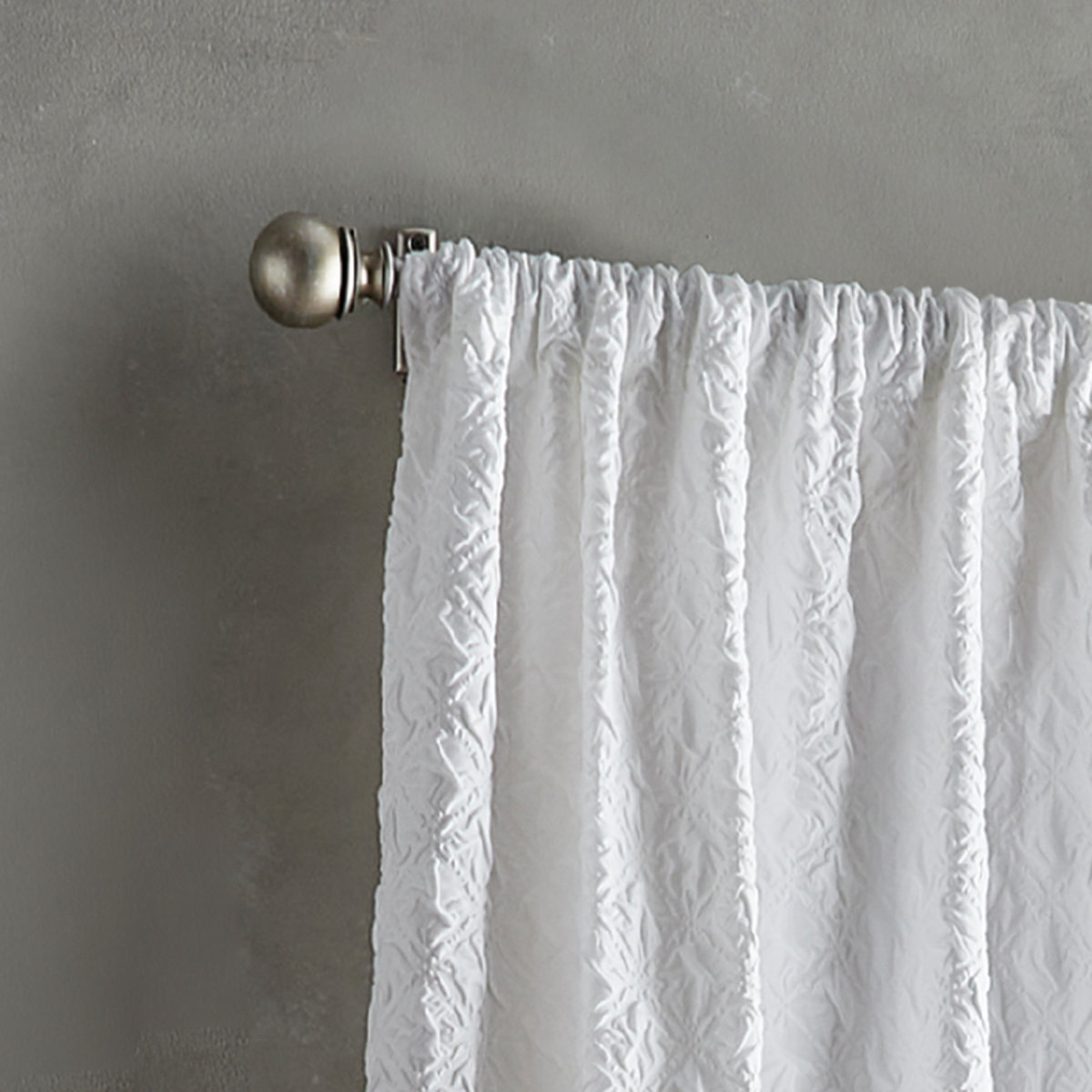 Peri Home Diamond White Curtain Panel Pair | Birch Lane