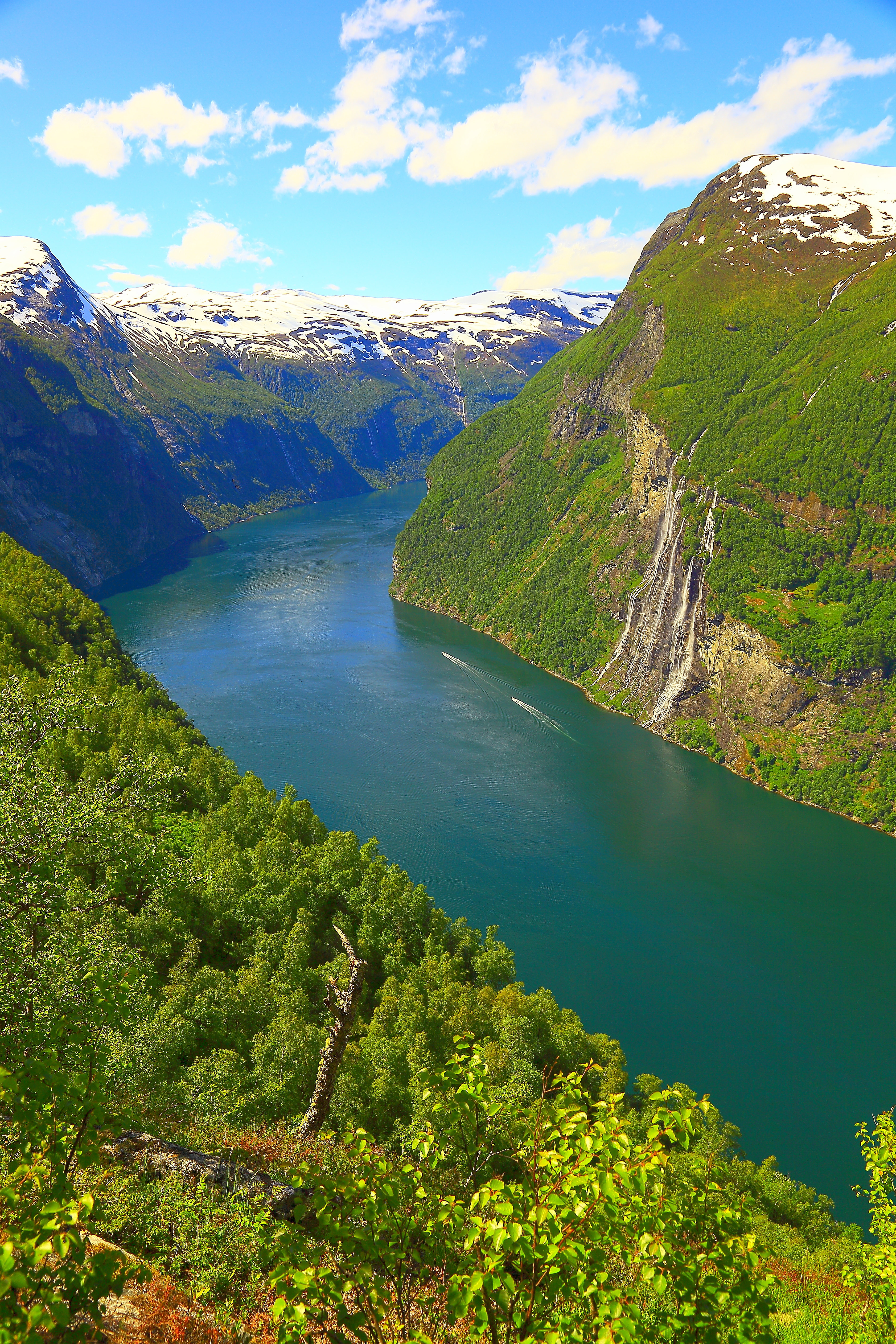 Ebern Designs Above Geiranger Fjord and Seven Sisters Waterfall, Norway ...