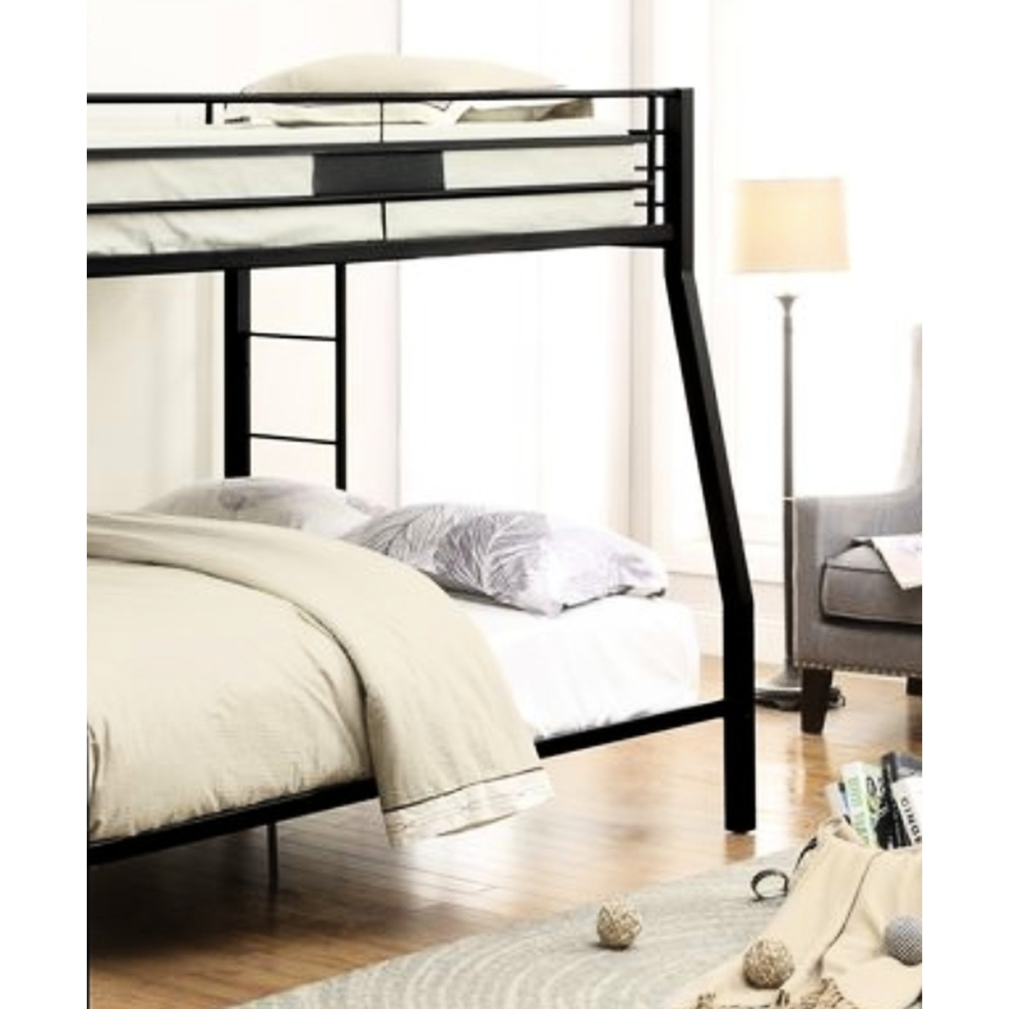 Isabelle & Max™ Lit superposé en métal noir sablé, très grand lit ...
