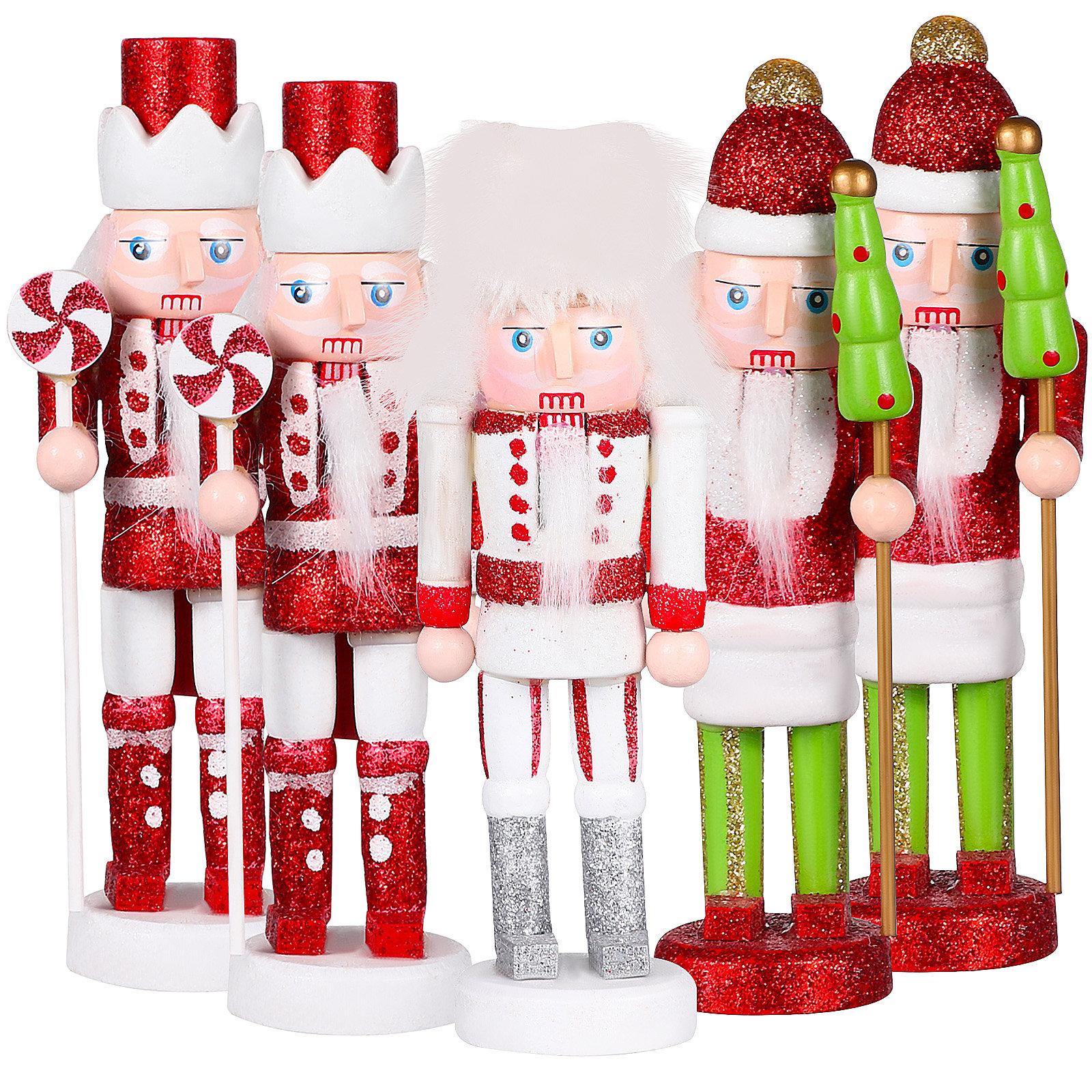Fleur De Lis Living 5Pcs Soldier Nutcrackers Christmas Decoration ...