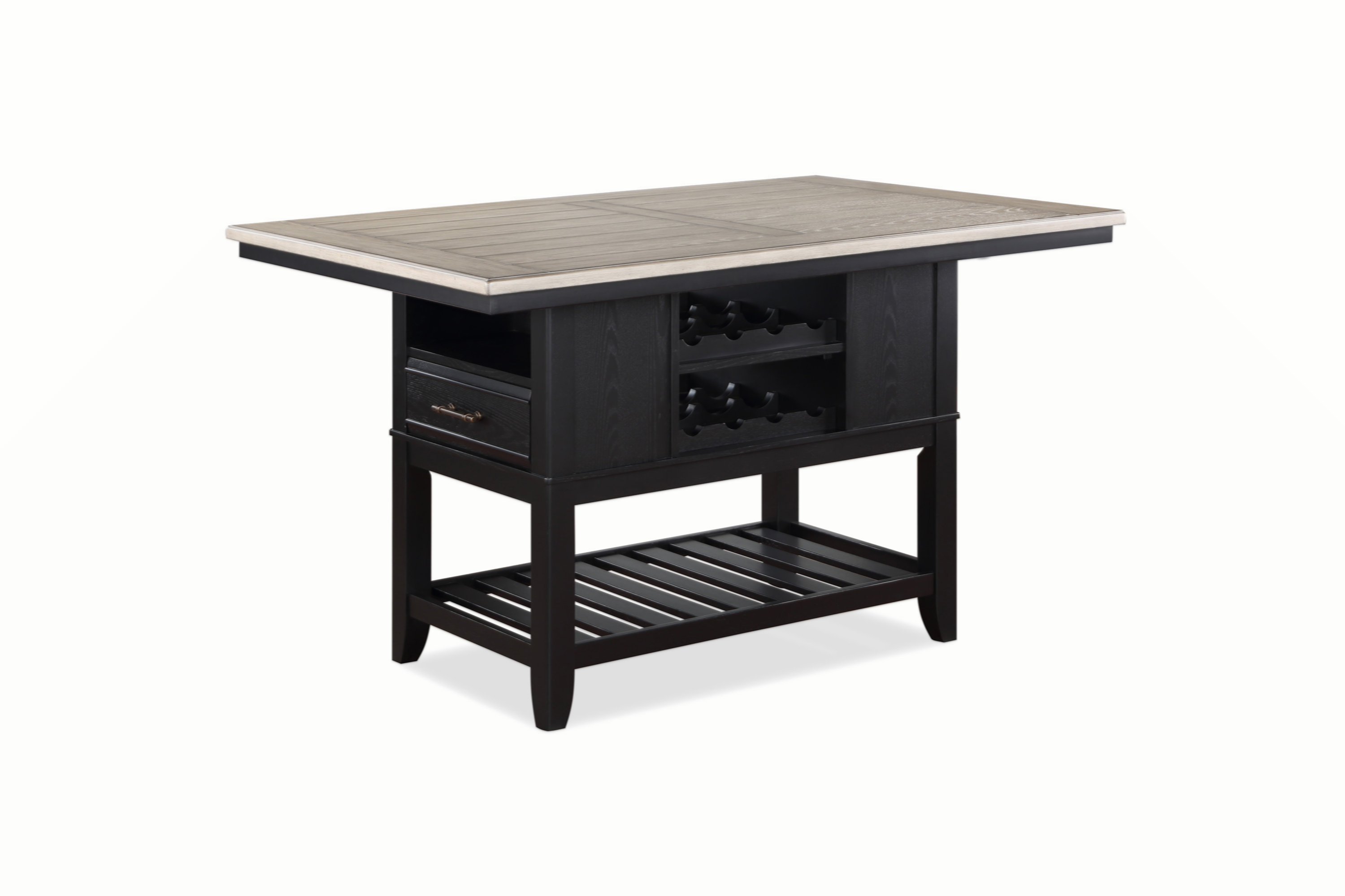 Red Barrel Studio® 1Pc Counter Height Table With Storage Drawers ...
