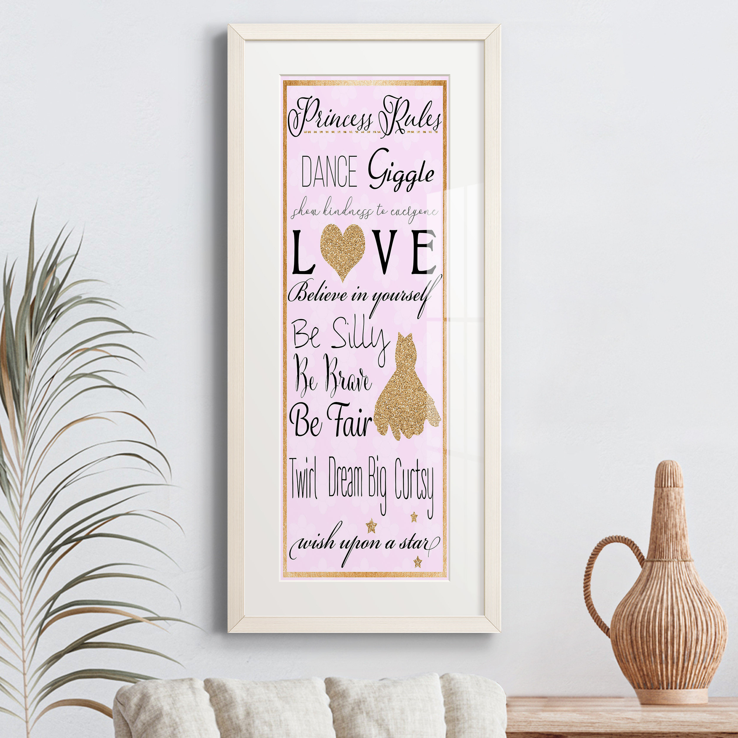 Trinx Princess Rules-Premium Gallery Framed Print - Ready To Hang ...