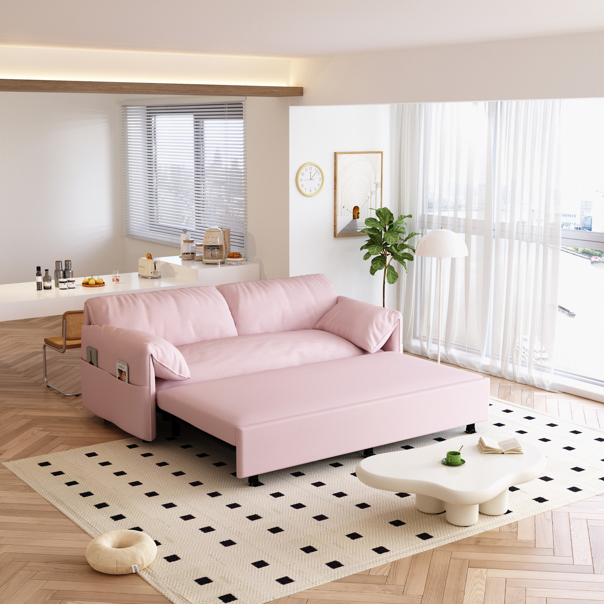 Latitude Run® Pull Out Sofa Bed, 3-in-1 Convertible Sleeper Sofa with ...