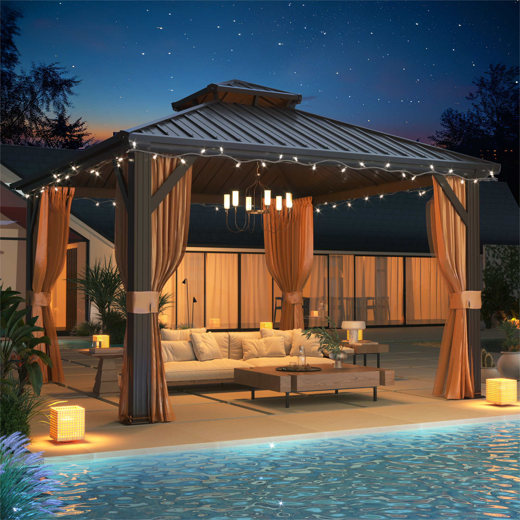 EROMMY 12 Ft. W x 12 Ft. D Aluminum Gazebo | Wayfair