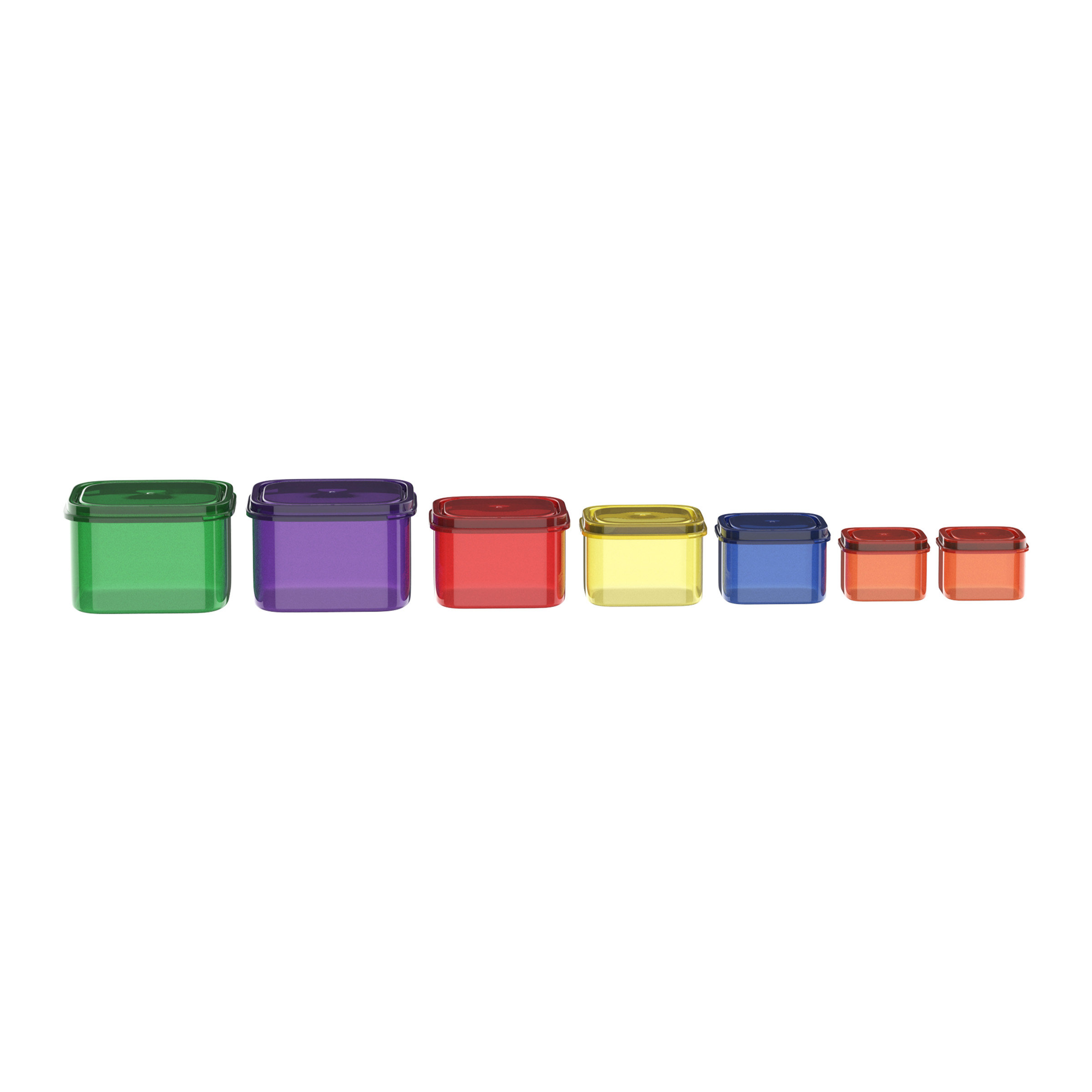 Rebrilliant Fuller Color Portion Control Containers- 7 Piece Color ...