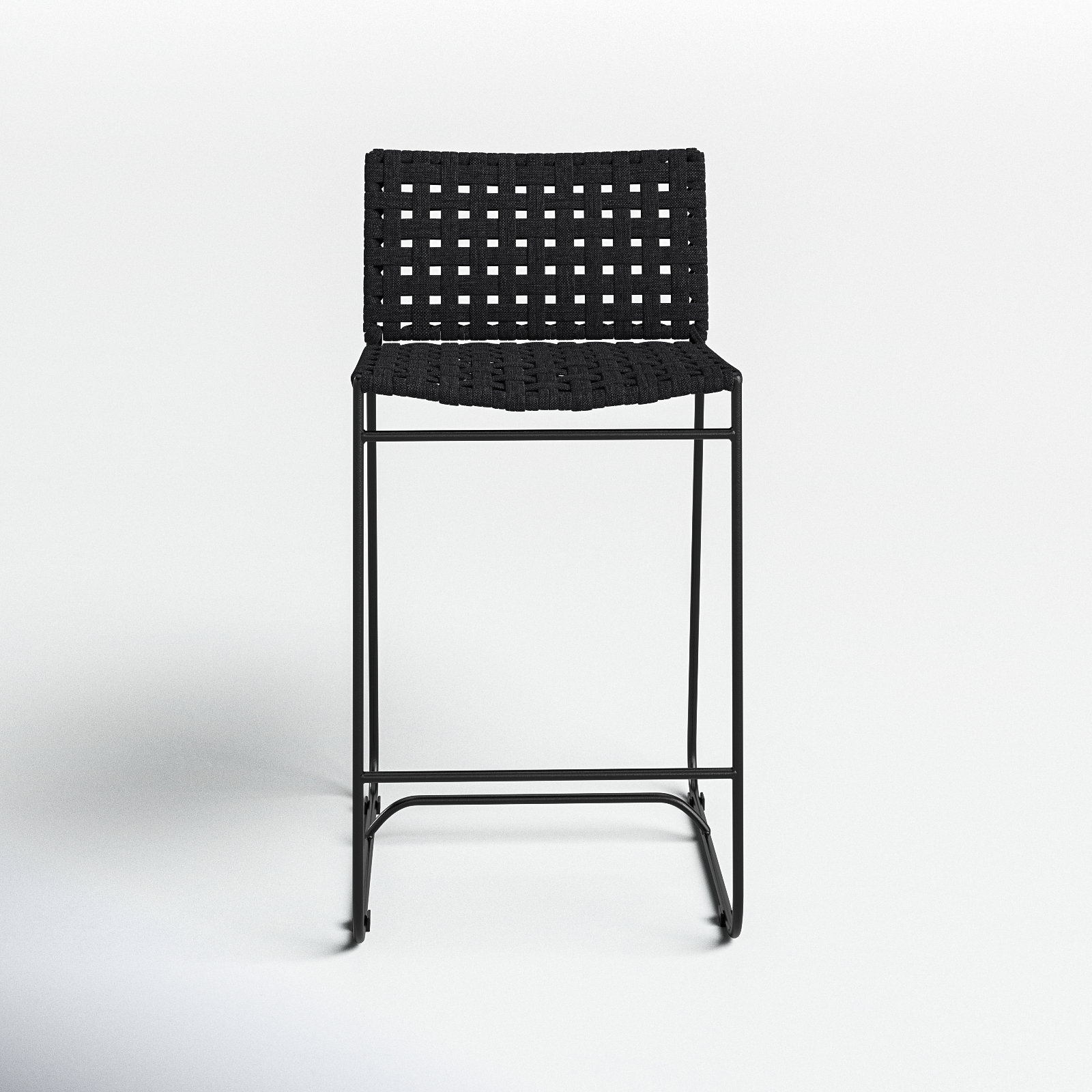 AllModern Ferney Indoor-Outdoor Flat Rope and Iron Counter Stool | Wayfair