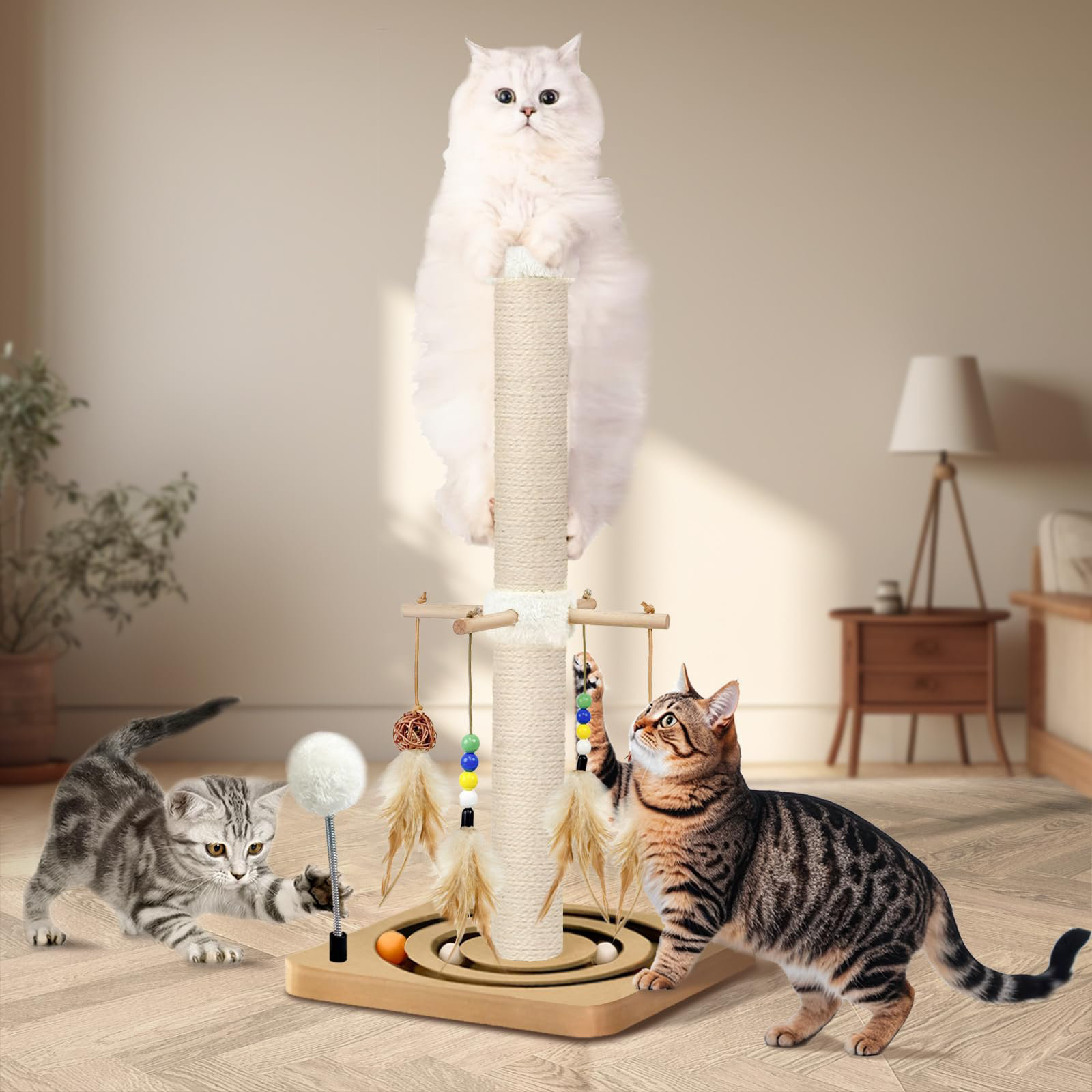 Latitude Run® Cat Scratching Post, Sisal Scratching Posts For Indoor ...