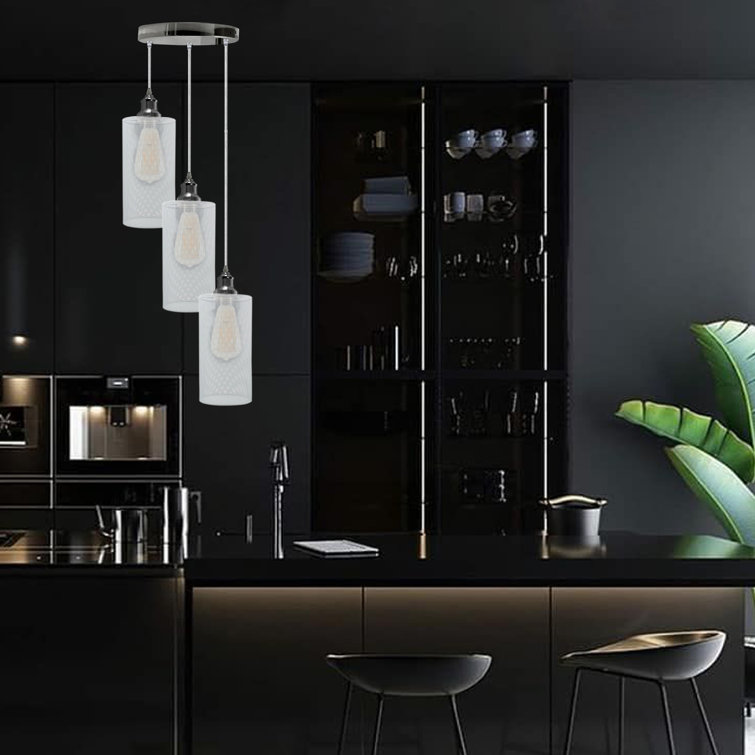 Ebern Designs Feguens 3 - Light White Cluster Pendant | Wayfair.co.uk