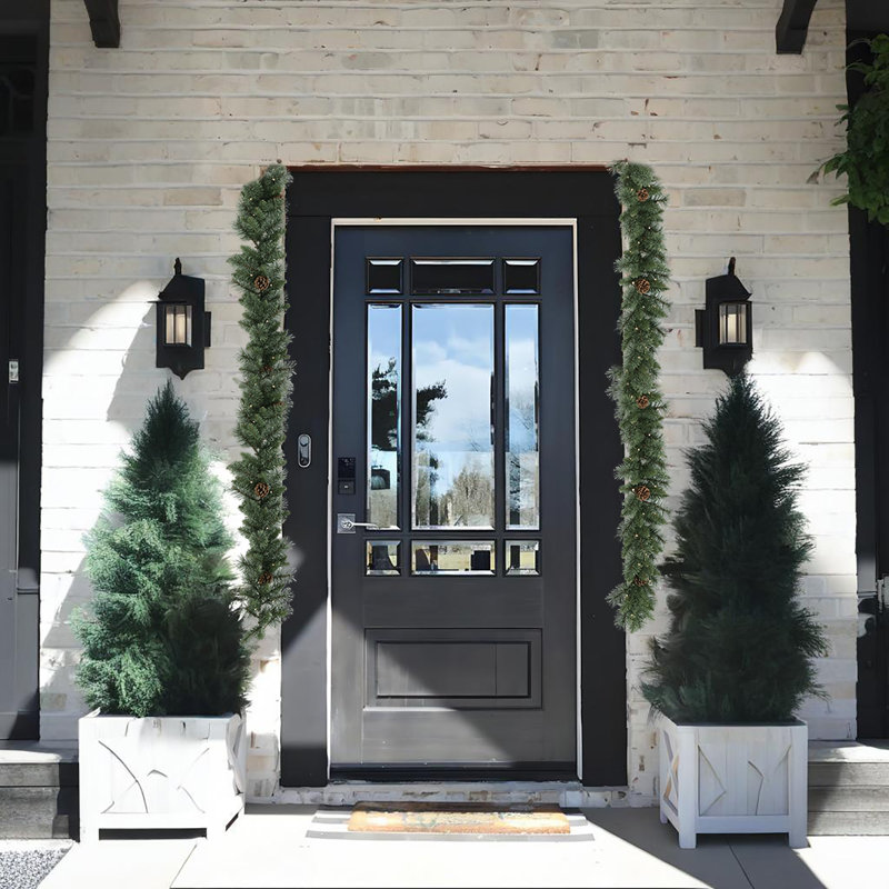 The Holiday Aisle® 8.83 Ft Artificial Winter Christmas Pre-Lit Garland ...