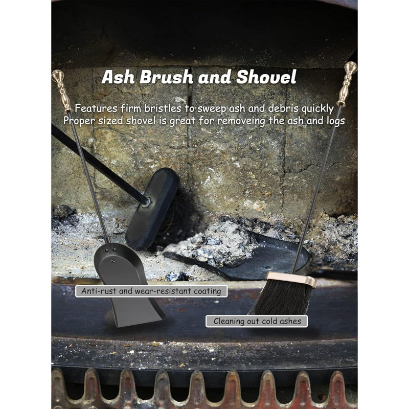 Rosdorf Park 5-Piece Indoor Outdoor Sturdy Fireplace Tools Set | Wayfair