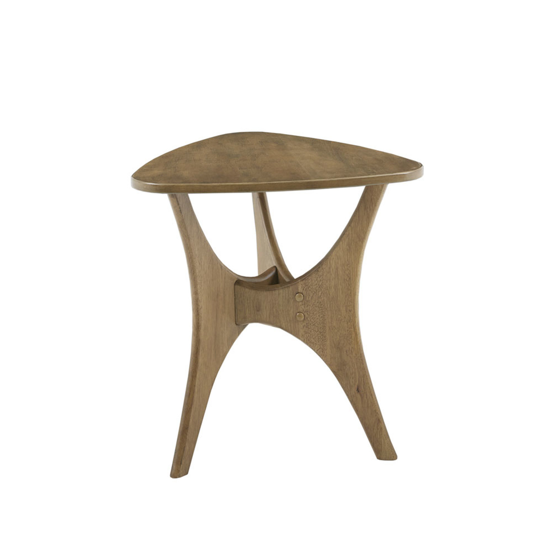 George Oliver Triangle Wood Table - Brown, , Plywood, Assembly Modern ...