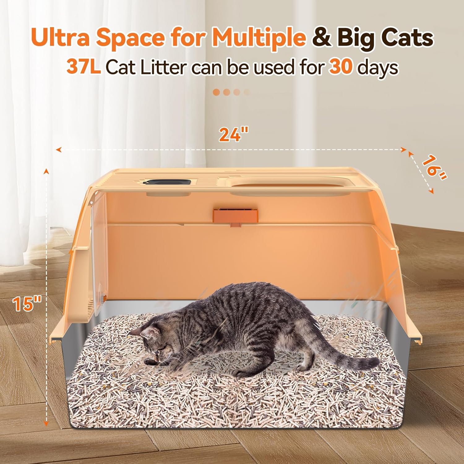 Tucker Murphy Pet™ Stainless Steel Cat Litter Box With Removable Lid ...