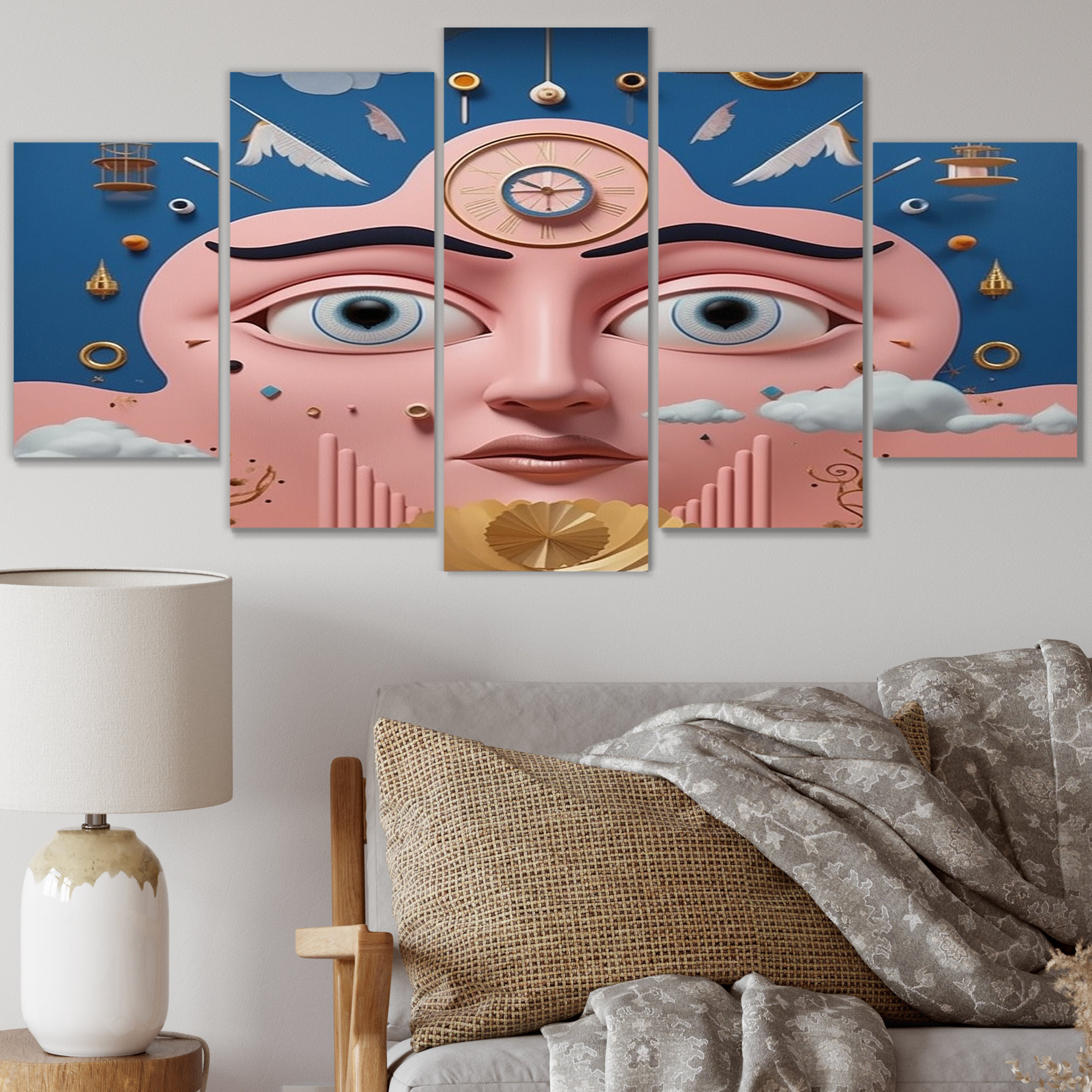 Bungalow Rose Pink Landscape Of The Mind - Abstract Landscape Wall Art ...