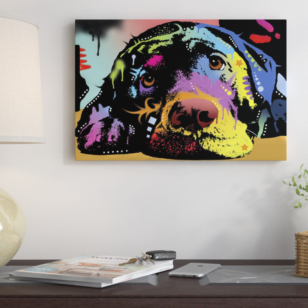 East Urban Home 'Lying Lab' by Dean Russo Graphic Art on Wrapped Canvas ...