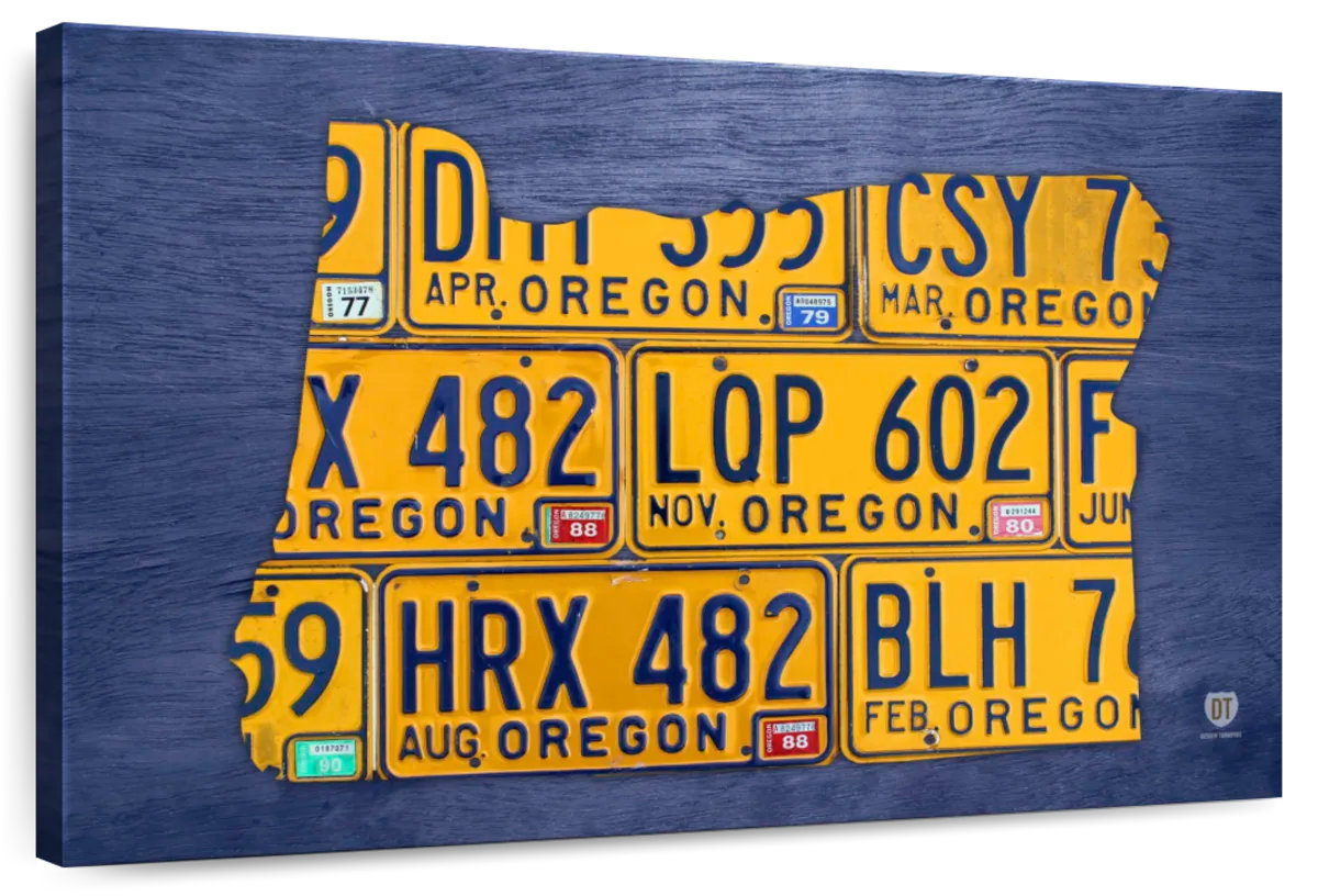 Elephant Stock Oregon License Plate Map | Wayfair