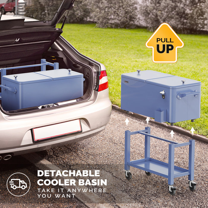 VINGLI 80 Quarts Wheeled Serving Station/Cart | Wayfair