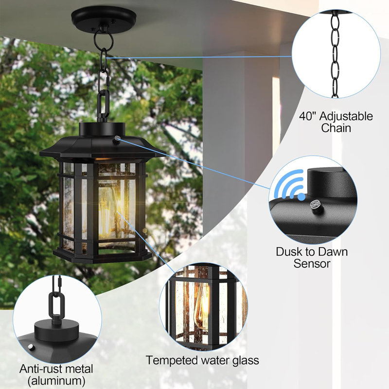 Kazoo 7.68'' Hardwired Outdoor Hanging Light | Wayfair