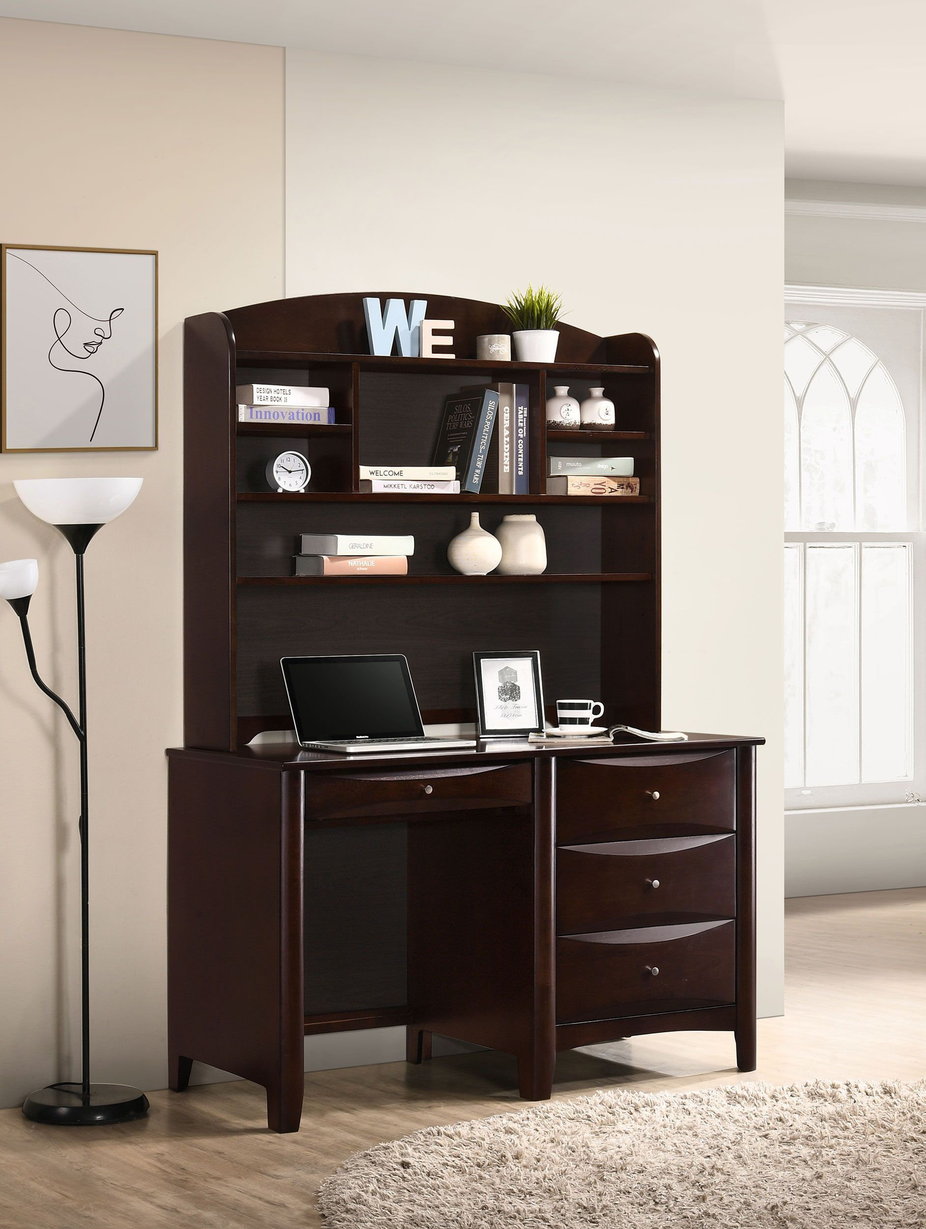 Wildon Home® Taniusa Computer Desk with Hutch | Wayfair