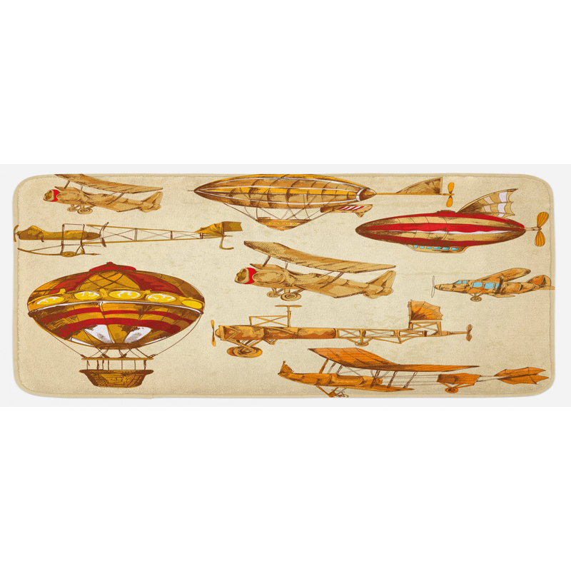 East Urban Home Aviation Kitchen Mat | Wayfair