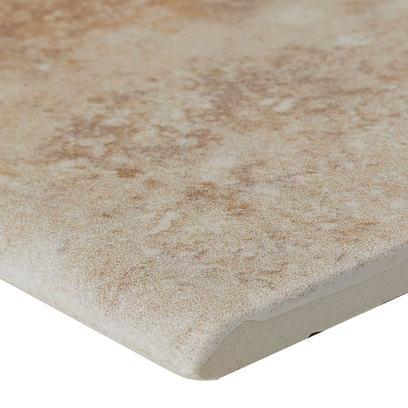Itona Tile Cromwell 6" x 6" Ceramic Bullnose Tile Trim in Raffia | Wayfair