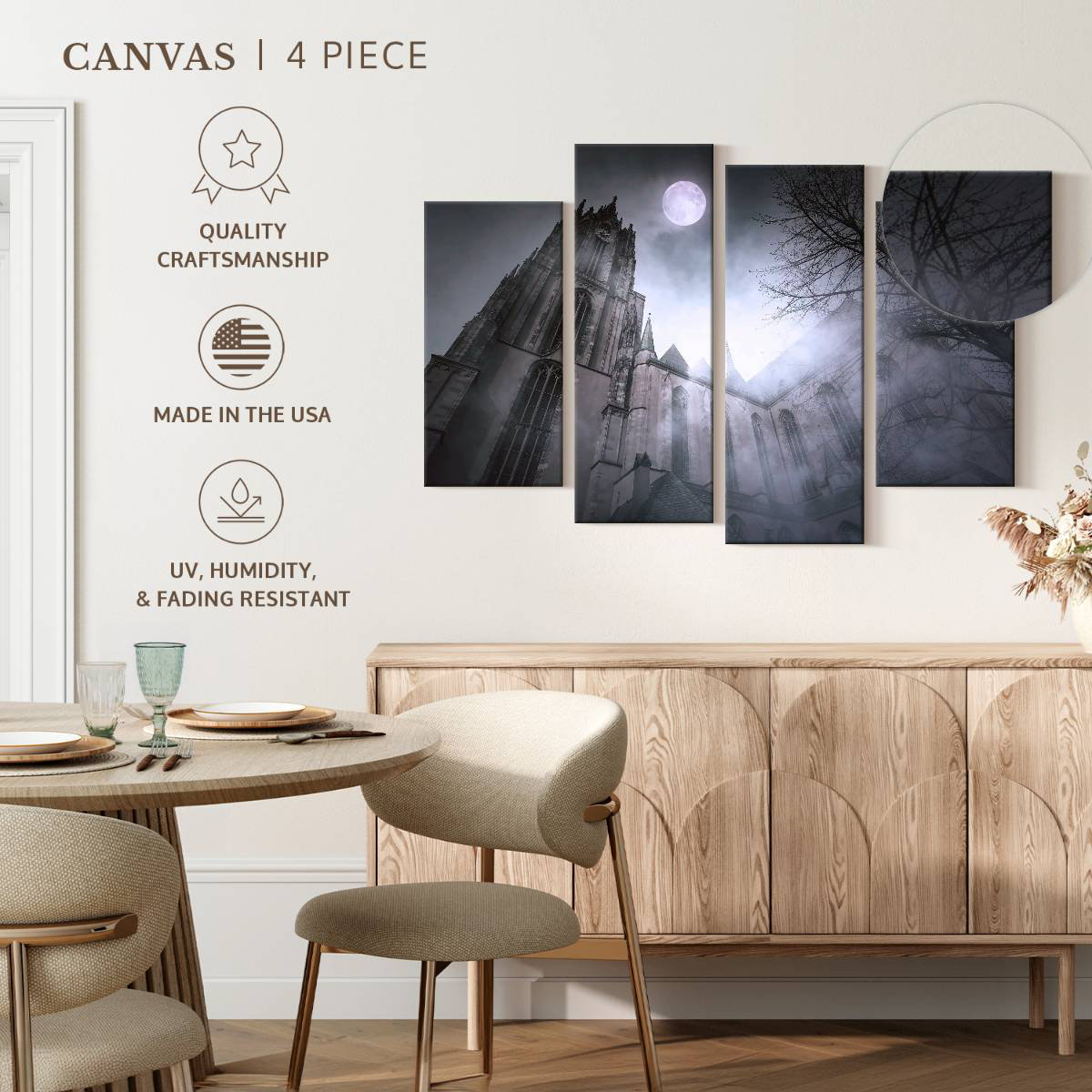 Elephant Stock Moonlit Gothic Church | Wayfair