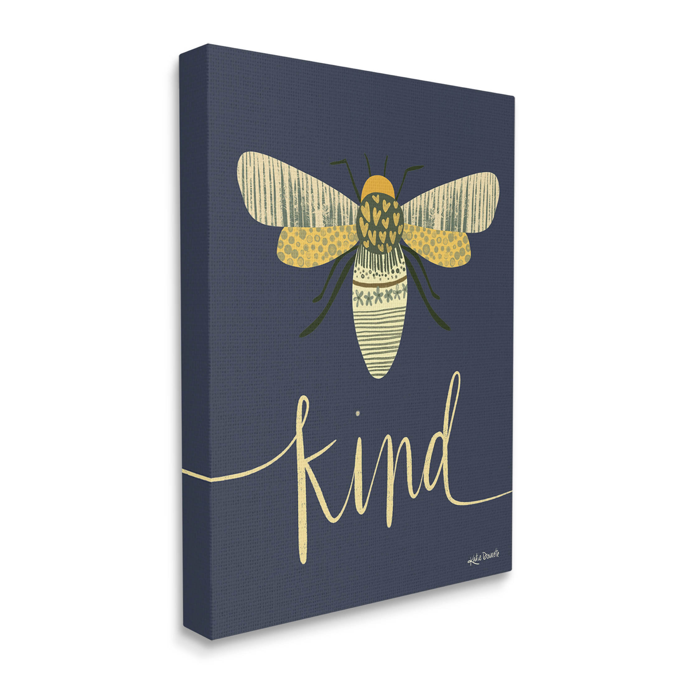 Stupell Industries Patterned Insect Bug Kind Calligraphy by Katie ...