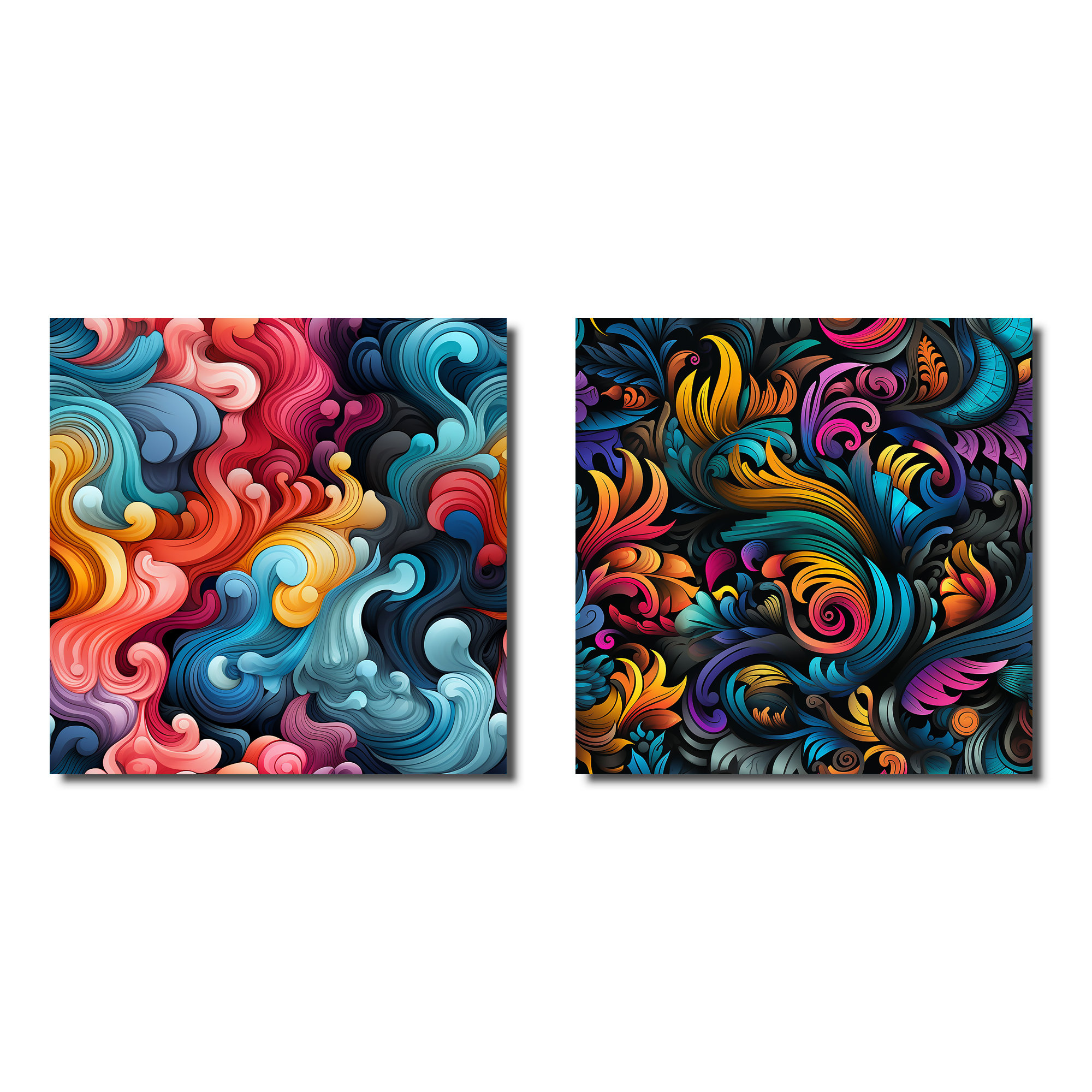Design Art Multicolor Artistic Eclectic Storm - Abstract Botanicals ...