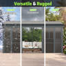 EROMMY 10 Ft. W X 16 Ft. D Wall Mounted Sunroom With Aluminum Frame ...