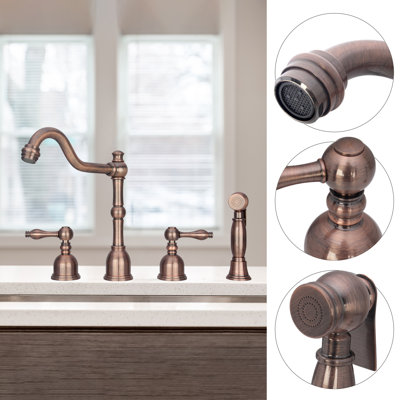 Akicon Kitchen Faucet with Side Spray & Reviews | Wayfair
