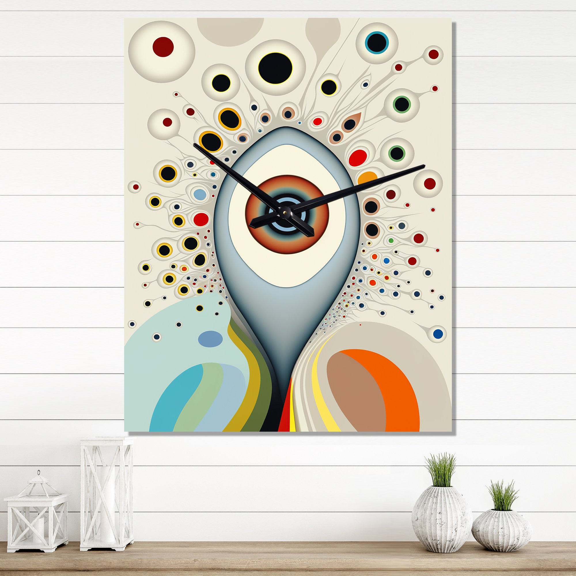 Design Art Sceance Occult Visions IV - Modern Geometric Wall Clock ...