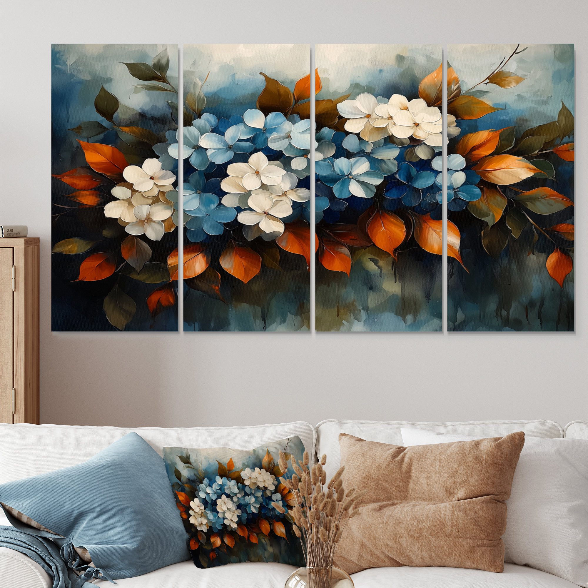 Red Barrel Studio® Velvet Blue Hydrangea Flower Horizon - Hydrangea ...