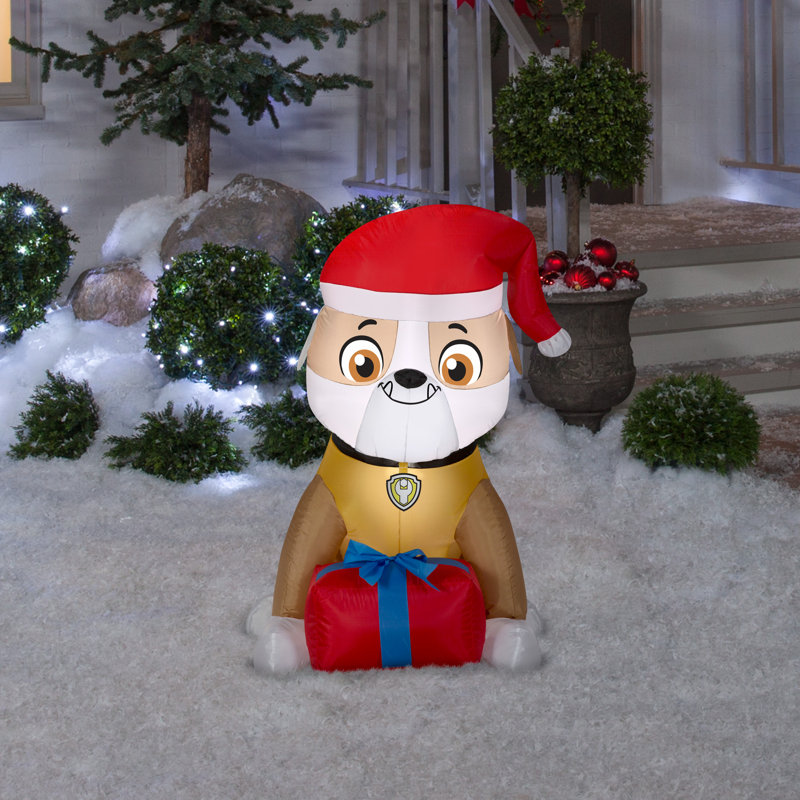 Gemmy Industries Airblown Rubble with Present Christmas Inflatable ...