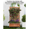 Dakota Fields 2PCS Tall Wood Planter Box with Trellis, 29.5" h Vertical ...