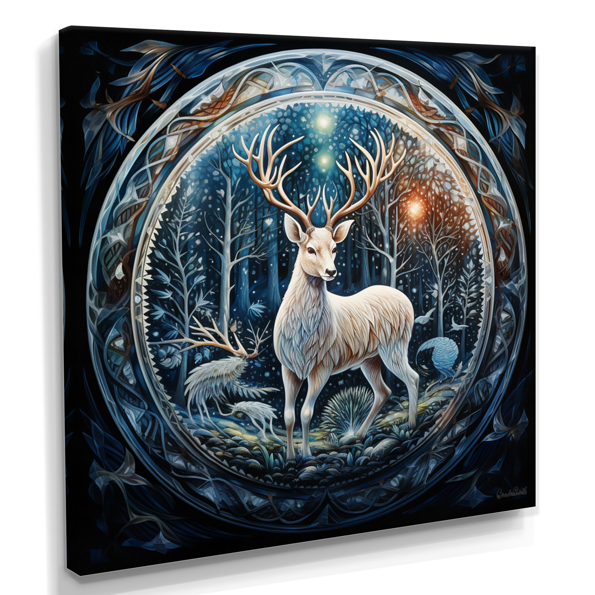 Millwood Pines Celestial Deer With Antlers In Enchanted Forest - Deer ...