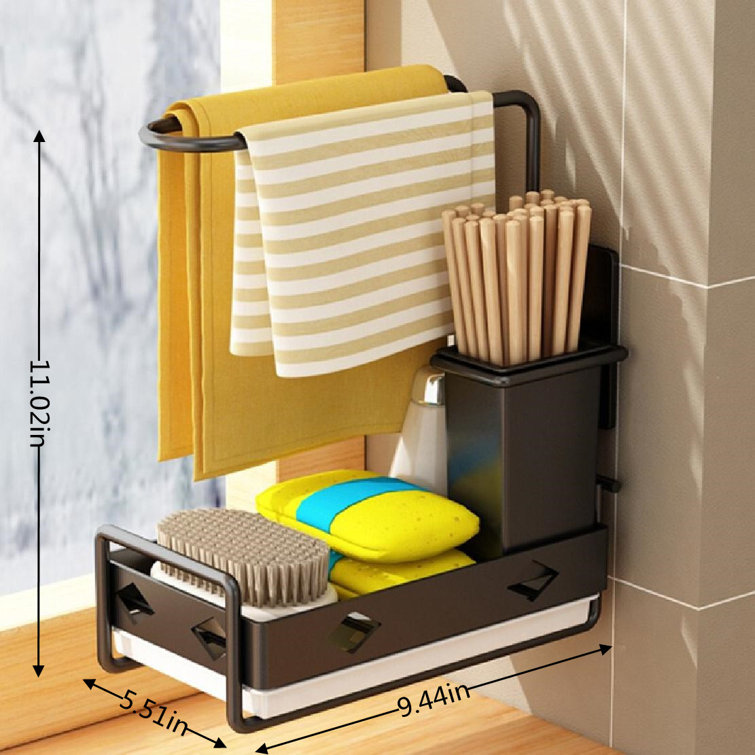 Captive Gala Kitchen Cloth Rack Wall Hanging Perforation-Free Drainage ...