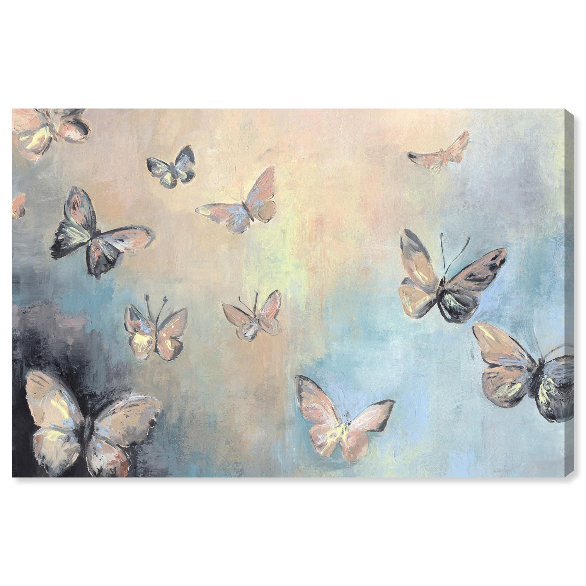 Art Remedy Textured Butterflies I Canvas Farmhouse Wall Decor by Art ...