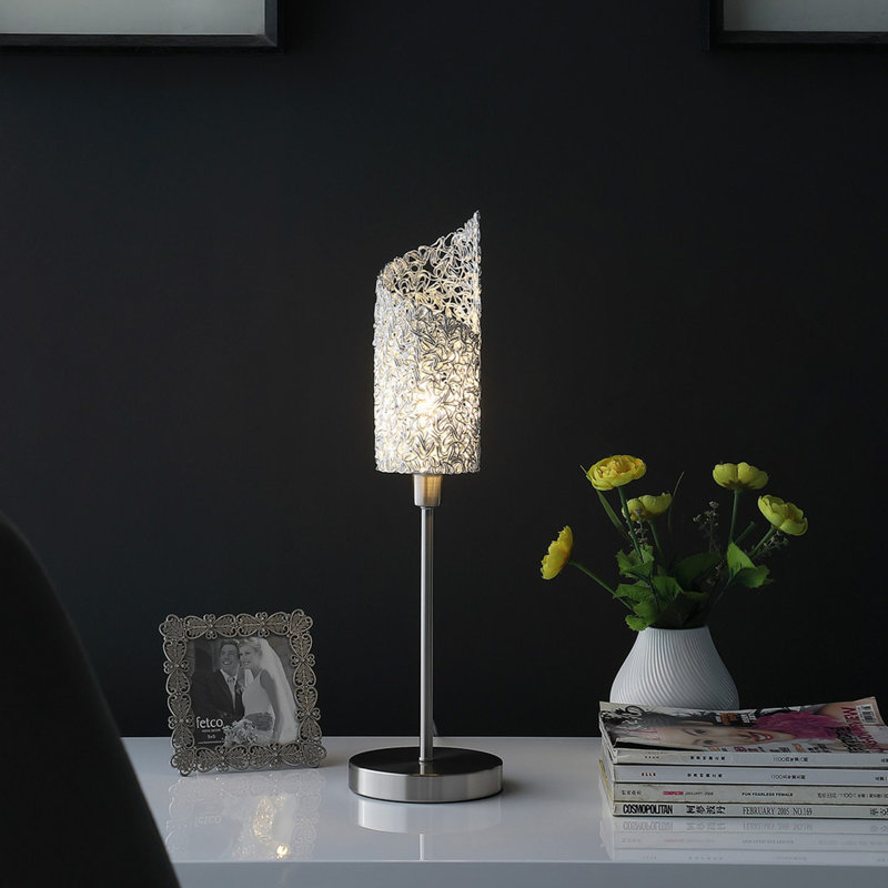 Wrought Studio™ Concave Aluminum Table Lamp | Wayfair