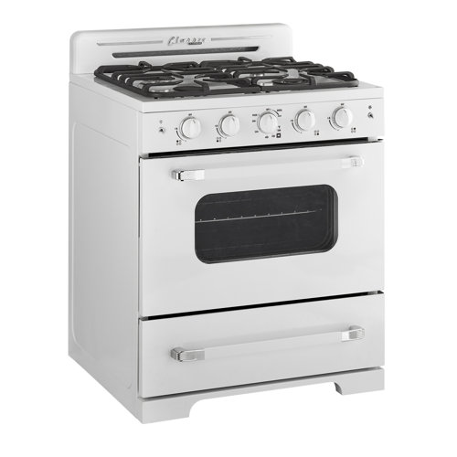 Unique Classic Retro 30" 4 burner 3.9 cu. ft. Freestanding Gas Range ...