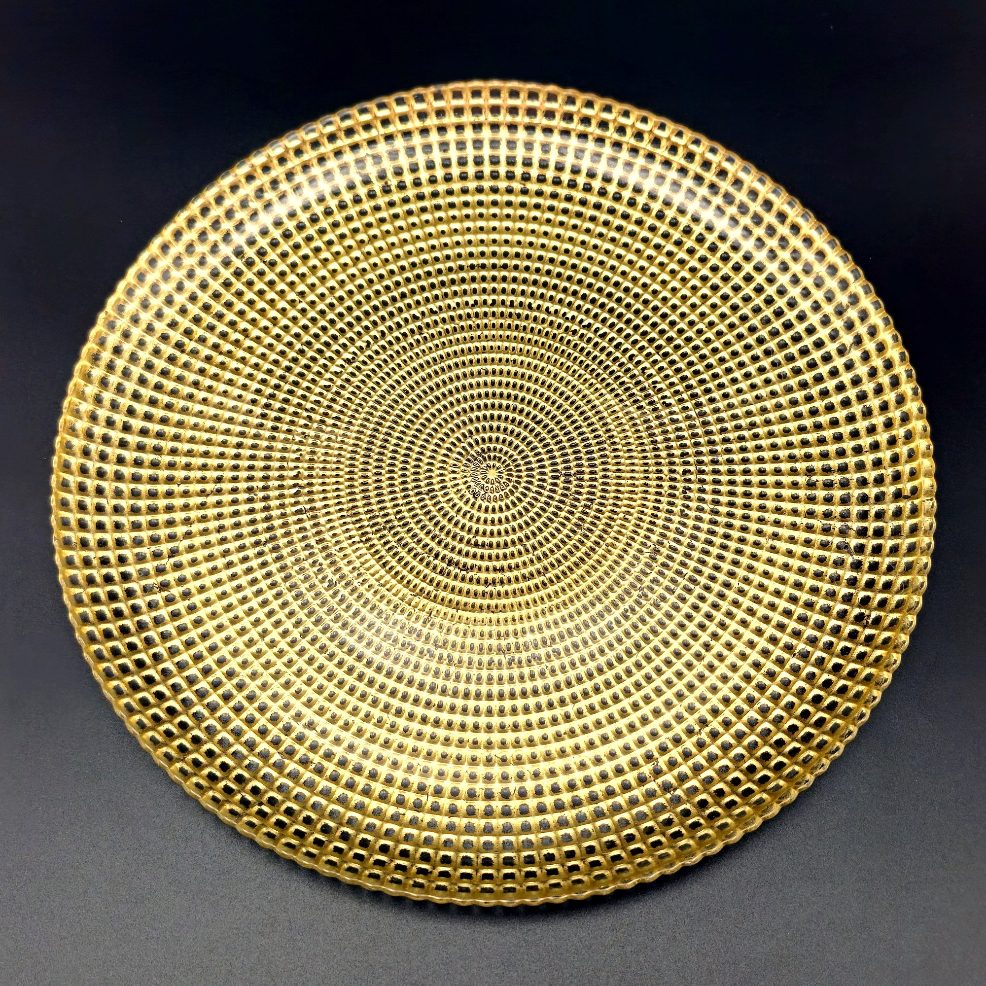 Mercer41 Pyle Gilded Glass Dinner Plate Set of 4 | Wayfair