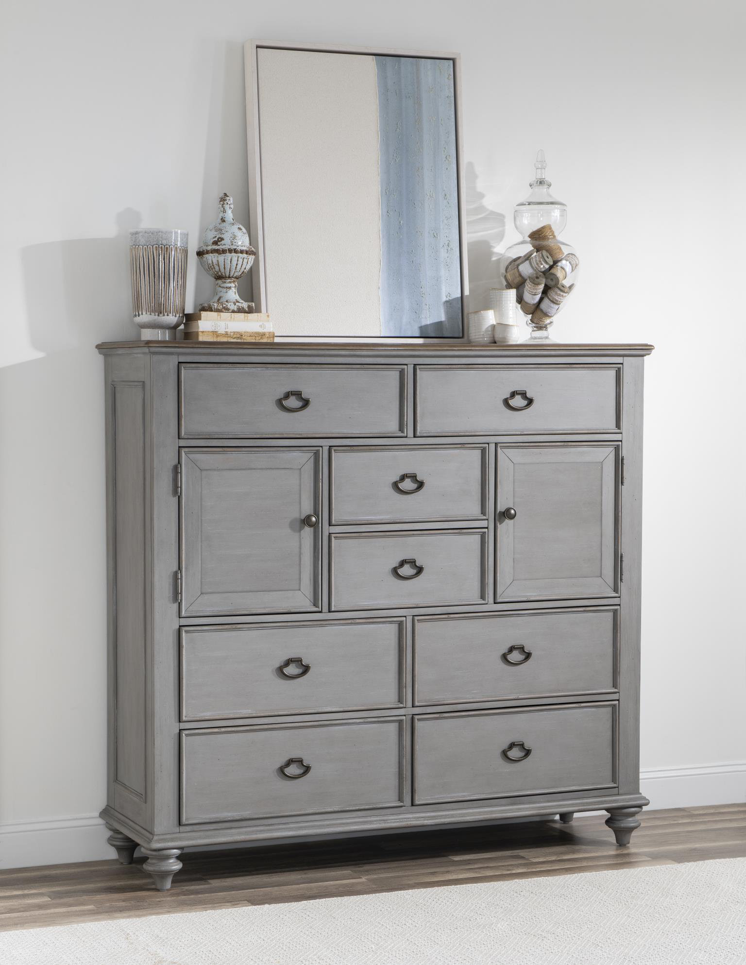 Legacy Classic Furniture Kingston Door Chest, 8 Drawers, 2 Doors, Felt ...