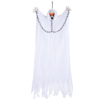 The Holiday Aisle® Skeleton Prop Hanging Chained Prisoner Lighted Eyes ...