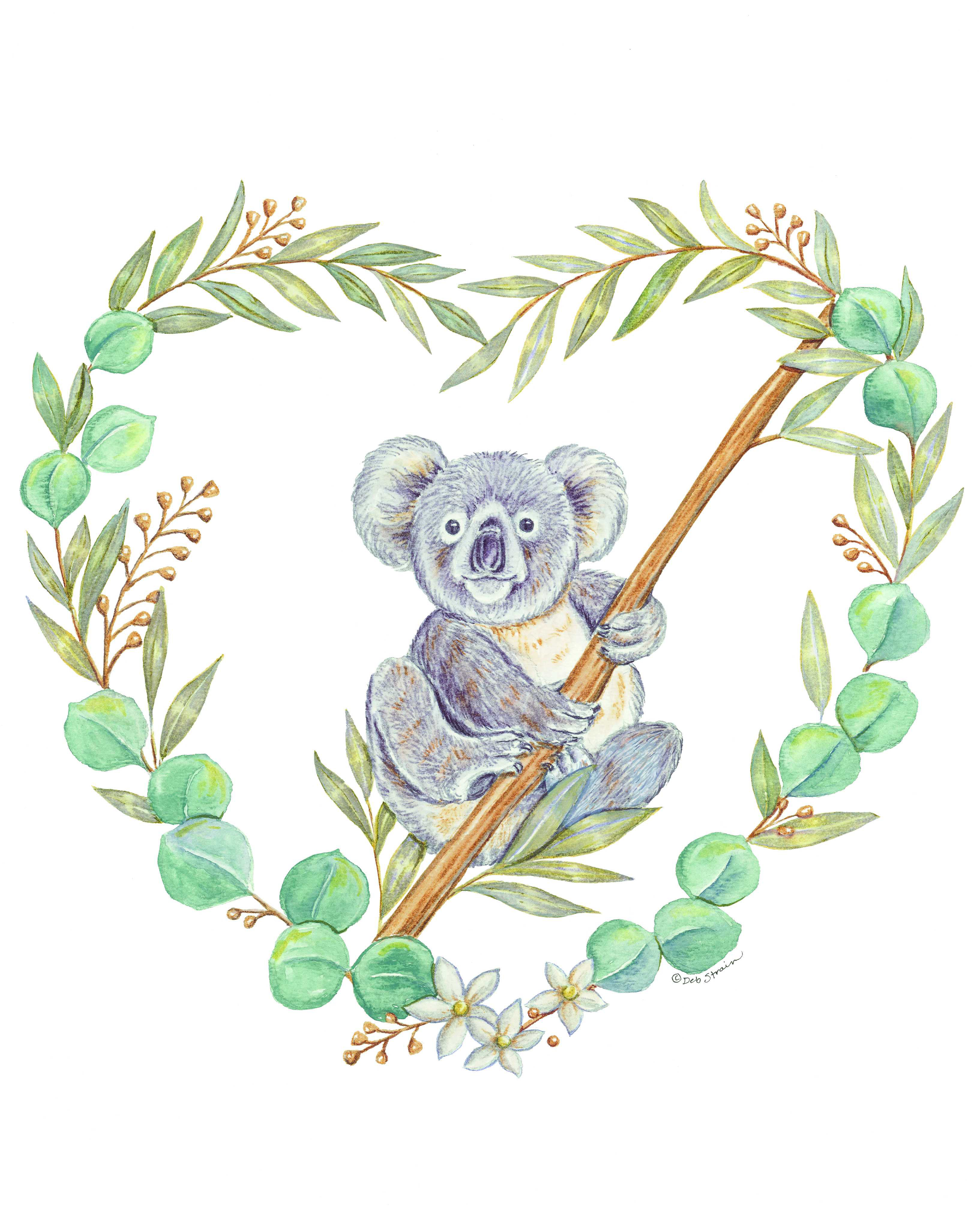 Bungalow Rose Koala Love by Deb Strain - Wrapped Canvas Print | Wayfair