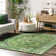 Bungalow Rose Bowning Oriental Power Loom Performance Green Rug ...